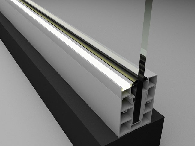 Continuous Base Railing Profile with LED - Sourcing Hardware